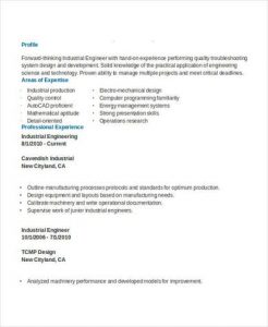 Download Free Industrial Engineering Resume Example > Industrial ...