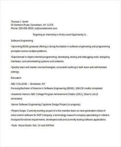 Download Free Software Engineering Fresher Resume > Software ...