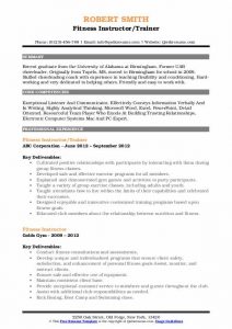 Download Free Fitness Instructor/Trainer Resume > Fitness Instructor ...