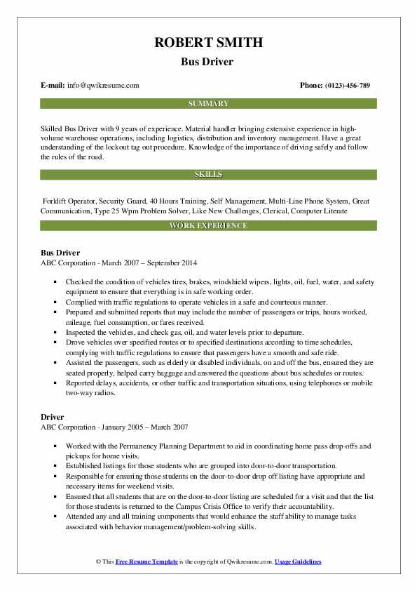 Download Free Bus Driver Resume Docx Word Template On Download Free Bus Driver Resume Docx Word Template On