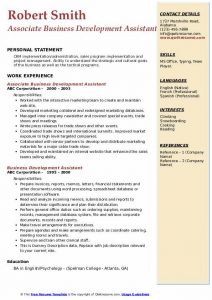 Download Free Associate Business Development Assistant Resume .Docx ...