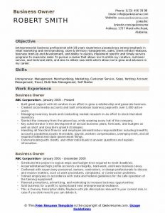 Download Free Business Owner Resume .Docx (Word) Template on ...