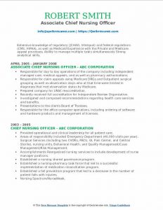Download Free Associate Chief Nursing Officer Resume .Docx (Word ...