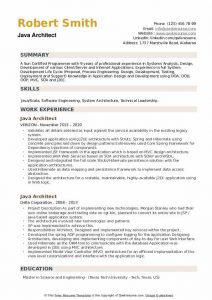 Download Free Java Architect Resume .Docx (Word) Template on ...