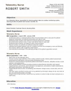 Download Free Telemetry Nurse Resume .Docx (Word) Template on ...