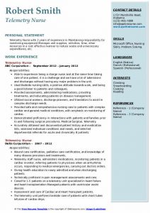 Download Free Telemetry Nurse Resume .Docx (Word) Template on ...