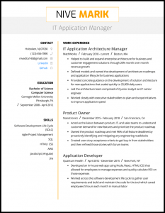 Download Free IT Application Manager Resume .Docx (Word) Template on ...