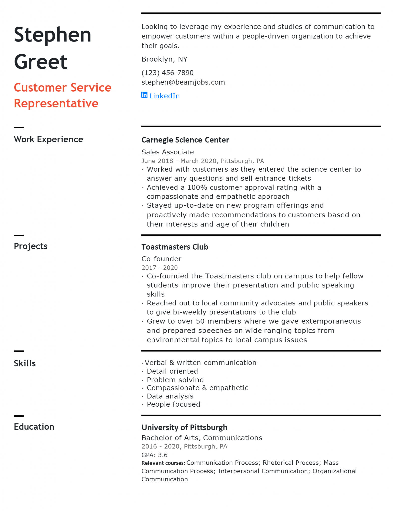 Download Free Entry-level Customer Service Resume .Docx (Word) Template ...