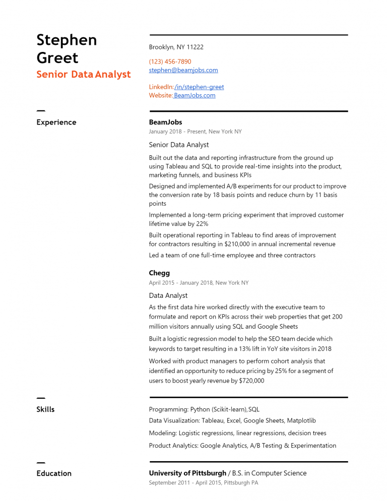 Download Free Senior Data Analyst Resume .Docx (Word) Template on ...