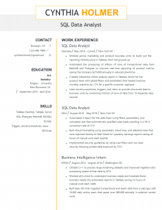 Download Free SQL Data Analyst Resume .Docx (Word) Template on ...