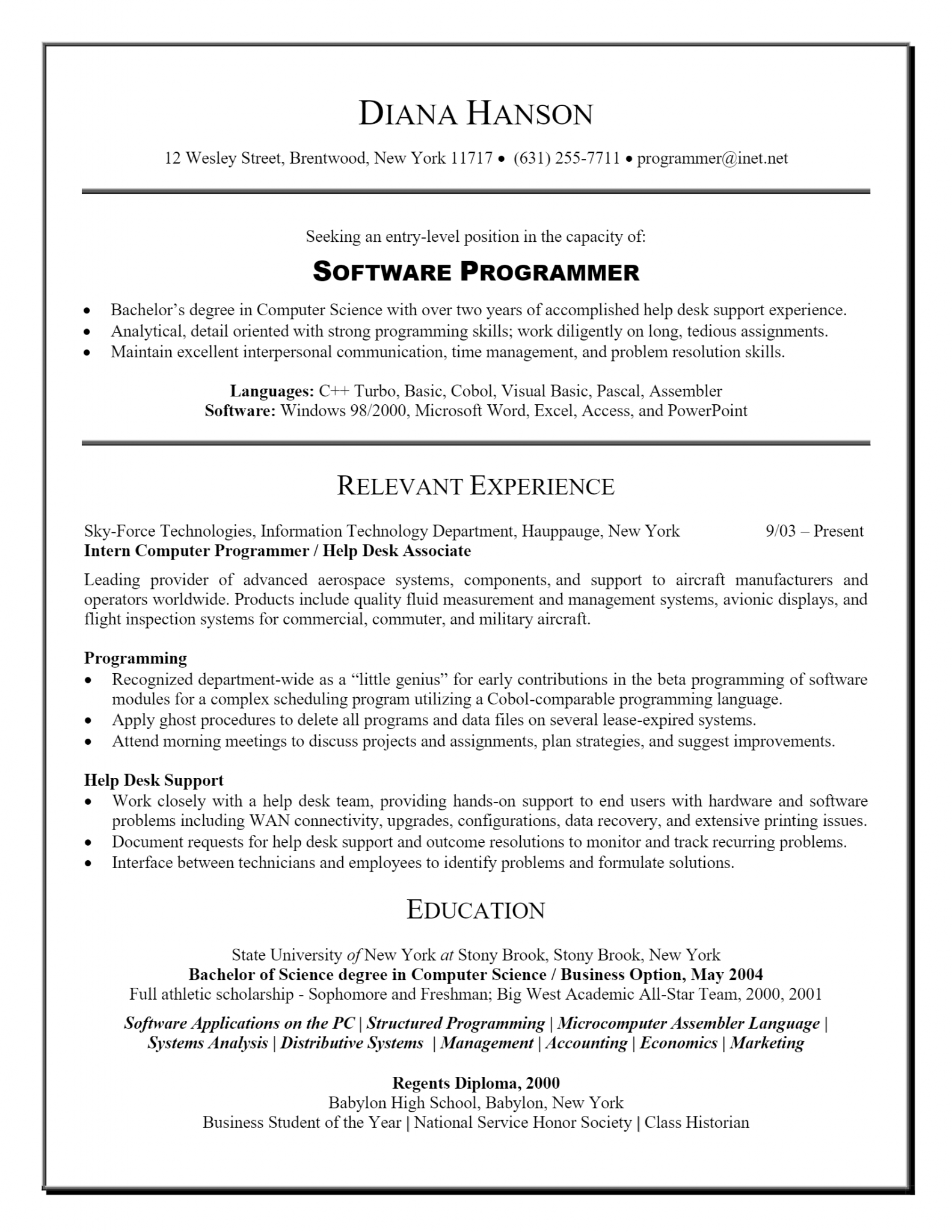Download Free Software Programmer Resume .Docx (Word) Template on ...