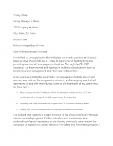 Free Firefighter Cover Letter Template & Example on ResumeThatWorks.com