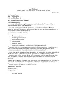 Free Physician Assistant Cover Letter Template & Example on ...