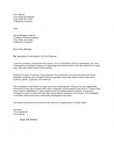 Free Civil Engineer Cover Letter Template & Example on ResumeThatWorks.com