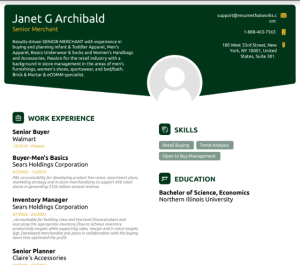 Download Free Senior Merchant Template on ResumeThatWorks.com