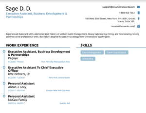 Download Free Executive Assistant Resume Template on ResumeThatWorks.com