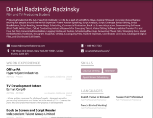 Download Free Film and TV Producing Student Resume Template on ...