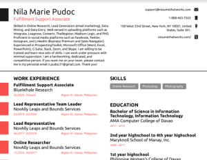 Download Free Fulfillment Support Associate Resume Template on ...