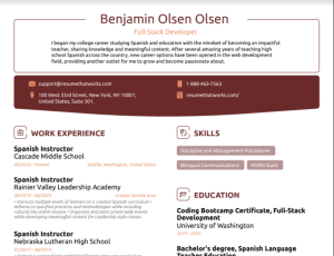 Download Free Full-Stack Developer Resume Template on ResumeThatWorks.com