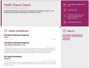Download Free Full Stack Software Engineer 2 Resume Template on ...