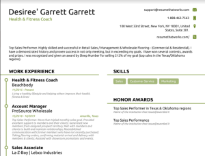 Download Free Health & Fitness Coach Resume Template on ResumeThatWorks.com