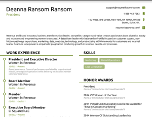 Download Free President Resume Template on ResumeThatWorks.com