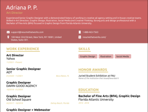 Download Free Art Director Resume Template on ResumeThatWorks.com