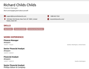 Download Free Finance Manager Resume Template on ResumeThatWorks.com