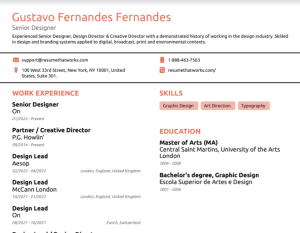 Download Free Senior Designer Resume Template on ResumeThatWorks.com